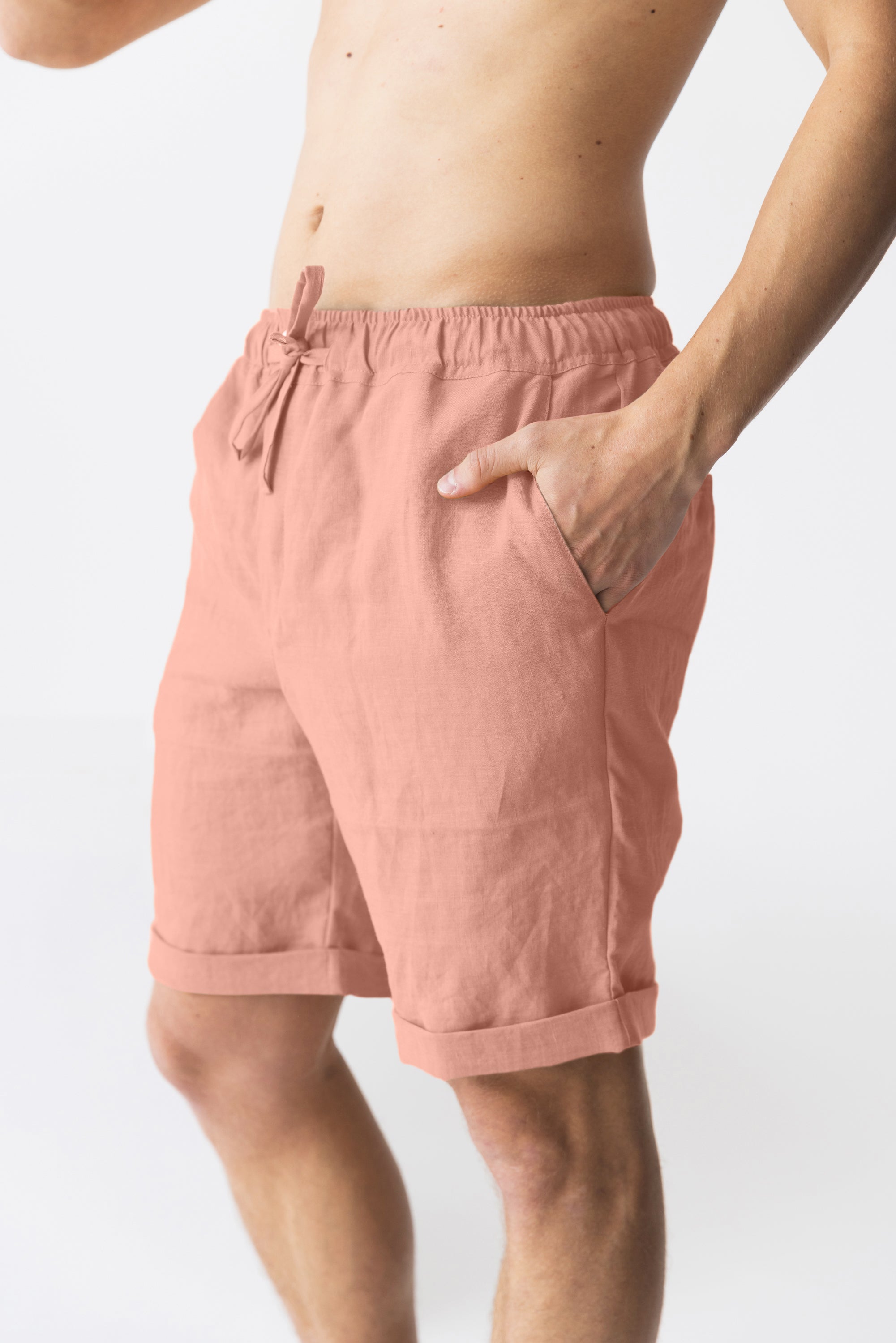 Calções para homem | calções descontraídos linho homem | Linenshed